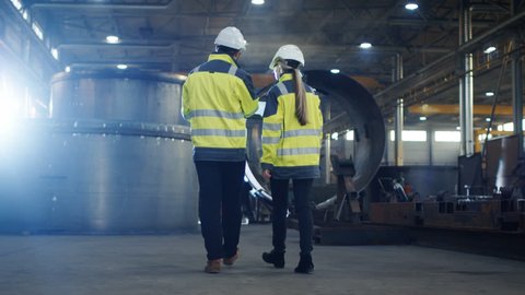 group factory workers wear protective face Stock Footage Video (100% ...