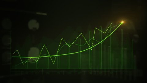 financial data diagrams showing steady increase Stock Footage Video ...