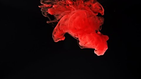 Red Ink Splash Water On Black Stock Footage Video (100% Royalty-free ...