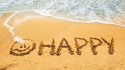 Word Summer Handwritten On Sandy Beach Stock Footage Video (100% ...