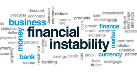 Financial Instability Animated Word Cloud Text Stock Footage Video (100 ...