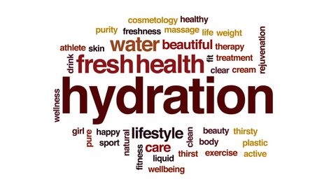 Hydration Animated Word Cloud Text Design Stock Footage Video (100% ...