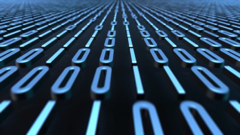 Seamless Looping Blue 3d Animated Binary Stock Footage Video (100% ...