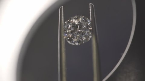Close Inspecting Diamond Under Microscope Stock Footage Video (100% ...