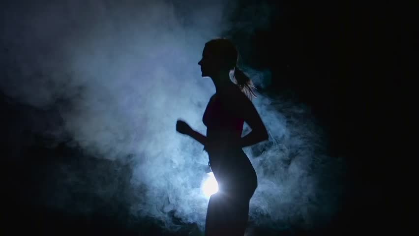 Athletic Fitness Girl Running On Stock Footage Video (100% Royalty-free ...