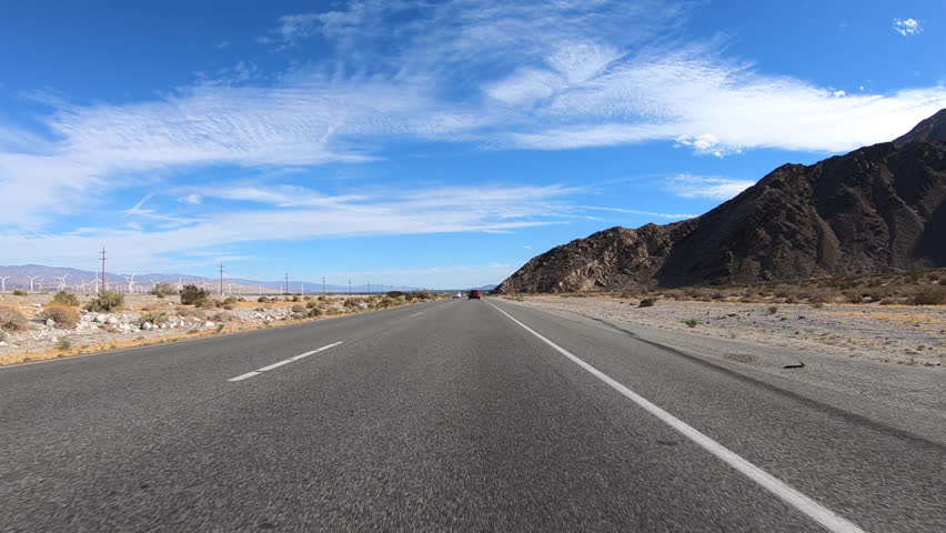 palm springs highway 111 driving car Stock Footage Video (100% Royalty ...