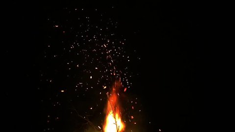 Pretty Bonfire Background Real Flames Hot Stock Footage Video (100% ...