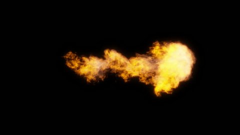 Flamethrower Vfx 01 Alpha Channel Stock Footage Video (100% Royalty ...