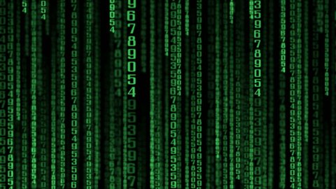 random symbols falling down code rain Stock Footage Video (100% Royalty ...