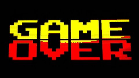 Funky Colorful Game Over Screen Red Stock Footage Video (100% Royalty ...