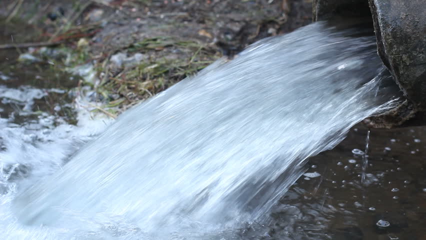 Industrial Water Pipe Into River Stock Footage Video (100% Royalty-free ...