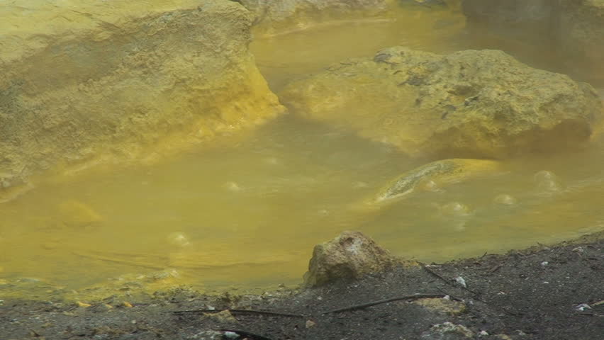 boiling sulfur rocks hot springs Stock Footage Video (100% Royalty-free ...
