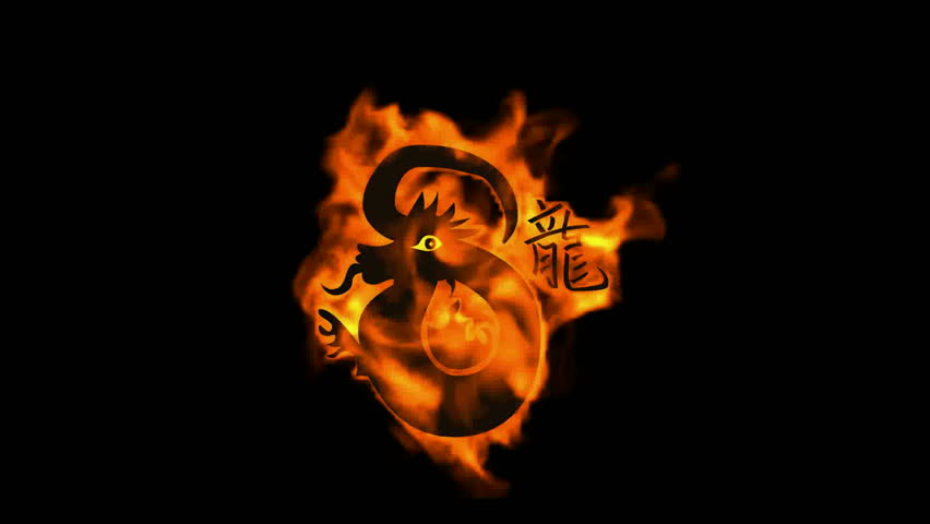 Chinese Zodiac of Fire Dragon Stock Footage Video (100% Royalty-free ...