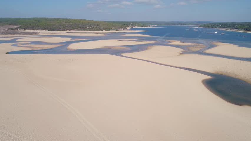 aerial view above ocean beach lagoon Stock Footage Video (100% Royalty ...