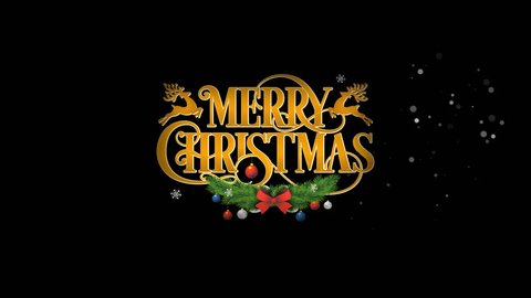 Merry Christmas Calligraphic Inscription Decorated Golden Stock Vector ...