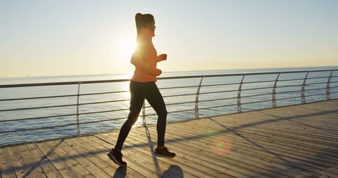 Side View Fitness Woman Running On Stock Photo (Edit Now) 460662925 ...
