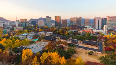 Seoul South Korea November 14 Autumn 스톡 동영상 비디오(100% 로열티 프리) 33038539 ...