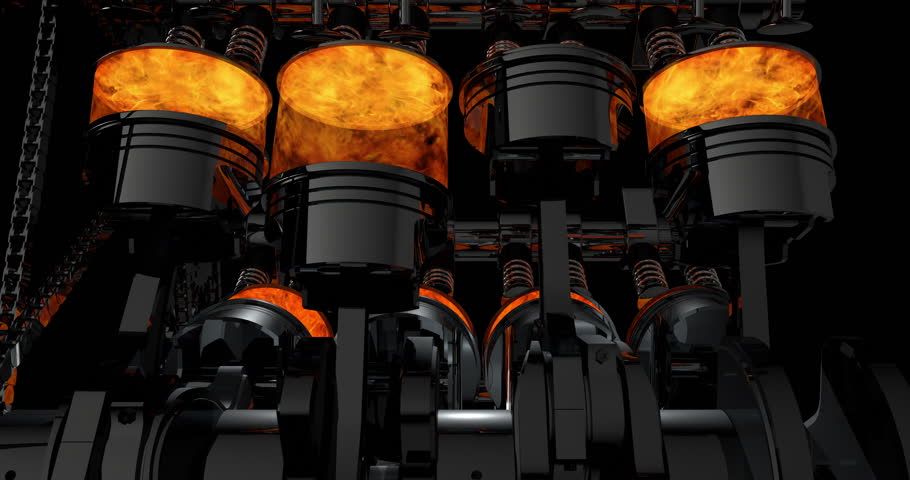 close working v8 engine animation - Stock Footage Video (100% Royalty ...