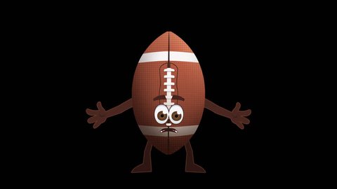 Cartoon American Football Ball Bad Animation Stock Footage Video (100% ...