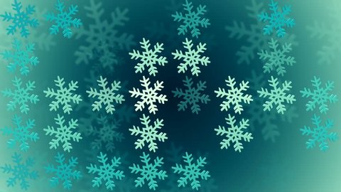 Changing Snowflakes On Blue Color Stock Footage Video (100% Royalty ...