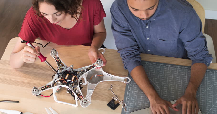 Overhead Tracking Shot of Two Stock Footage Video (100% Royalty-free ...