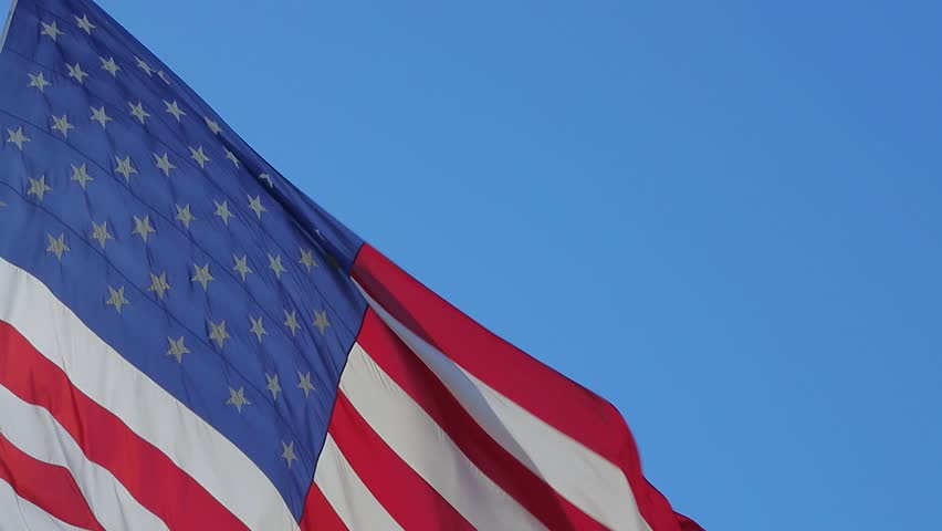 American Flag Waving. Copy Paste Stock Footage Video (100% Royalty-free ...