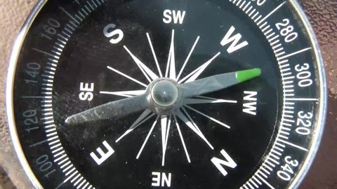 compass green arrow that shows direction Stock Footage Video (100% ...