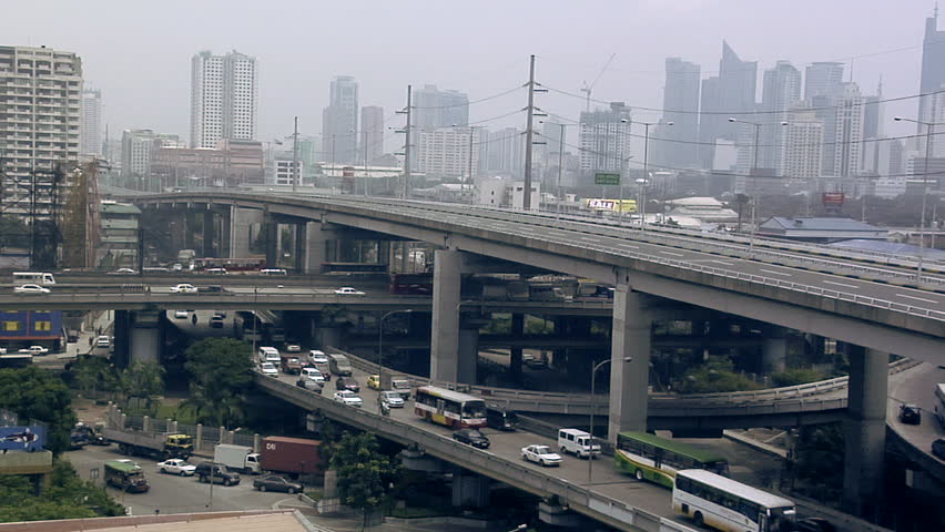 flyover south super highway magallanes manila Stock Footage Video (100% ...