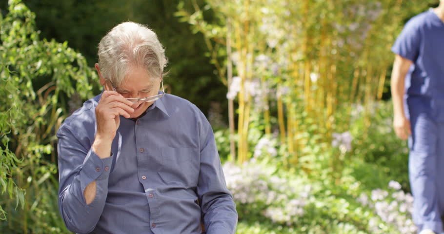 4k Emotional Elderly Man Crying Stock Footage Video (100% Royalty-free ...