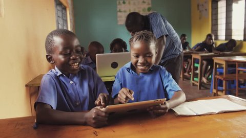 4k African School Students Pupils Using Stock Footage Video (100% ...