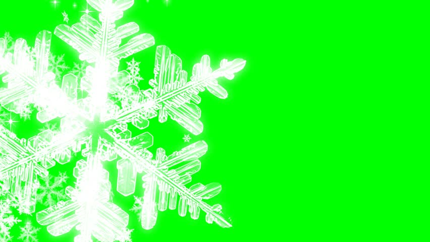 snowflake transition on green screen high Stock Footage Video (100% ...