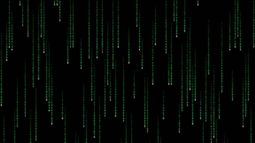matrix binary rain high definition animated Stock Footage Video (100% ...
