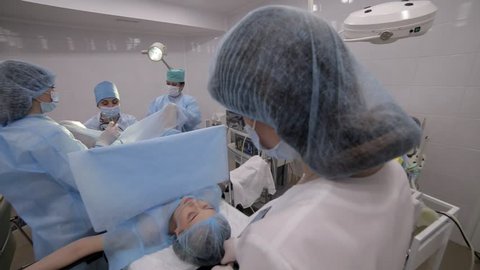 Gynecological Surgery Gynecologist Perform Operation Using Stock ...