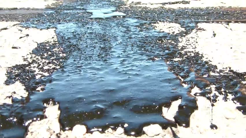 thick black tar shining like plastic Stock Footage Video (100% Royalty ...