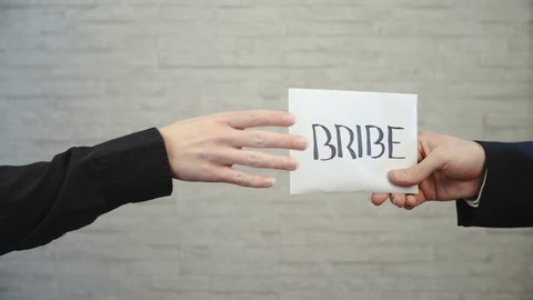 Handing Bribe Money Envelope Corrupted Businessman Stock Footage Video ...