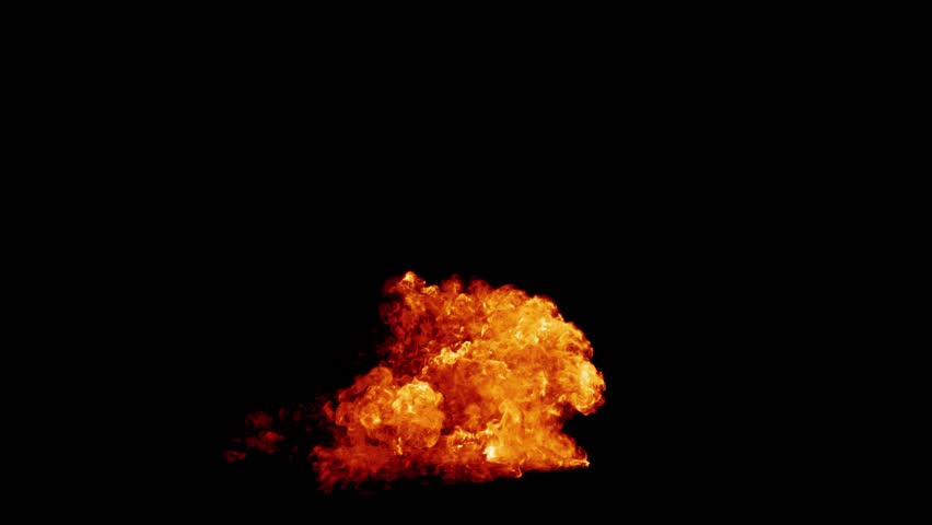 Realistic Isolated Fiery Explosion Blast Stock Footage Video (100% ...