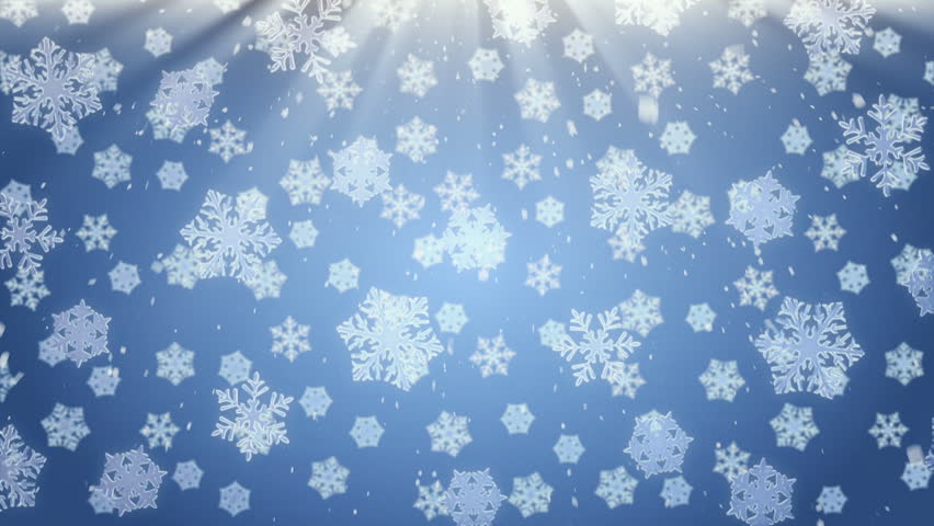 snowflakes falling on blue background loopable Stock Footage Video (100 ...