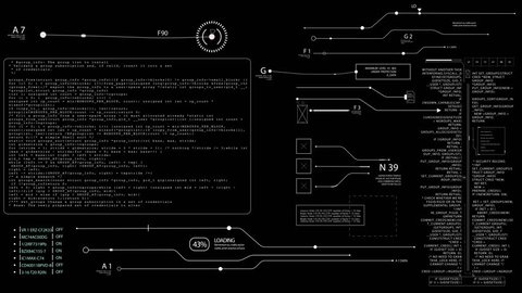 hud elements template hacking password digital Stock Footage Video (100 ...