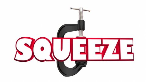 Squeeze Clamp Vice Squeezing Word 3d Stock Footage Video (100% Royalty ...