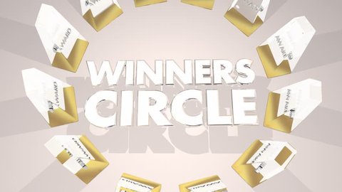 Winners Circle Awards Top Prizes Rank Stock Footage Video (100% Royalty ...