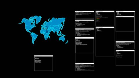 4k Animation Ui User Interface World Stock Footage Video (100% Royalty ...