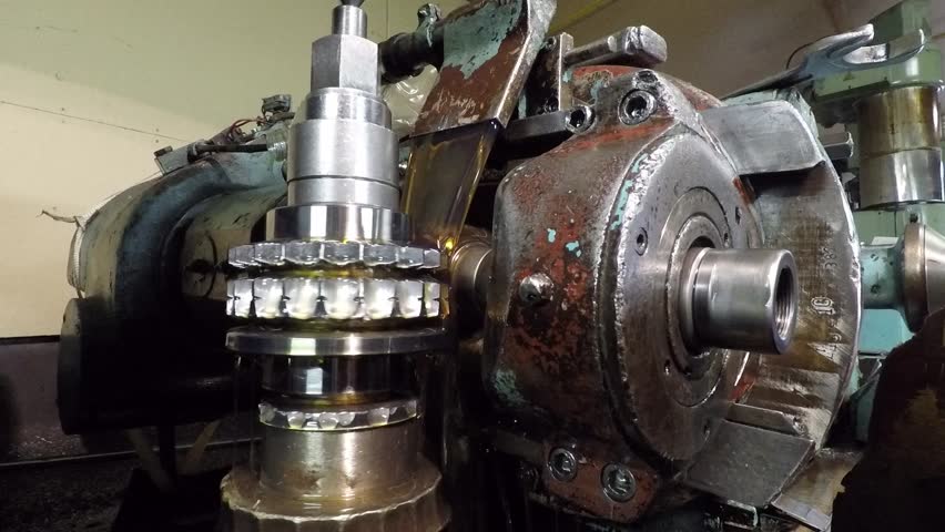 The Toothed Wheel is Produced Stock Footage Video (100% Royalty-free ...