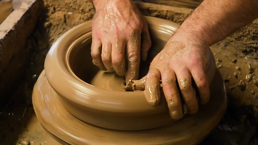 Pot Maker Hand Crafting Pottery. Stock Footage Video (100% Royalty-free ...