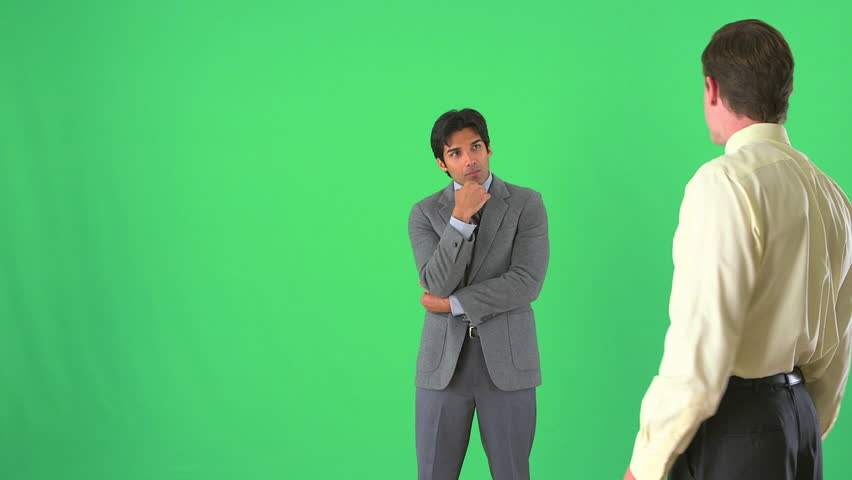 Businessmen Thinking On Greenscreen Stock Footage Video (100% Royalty ...