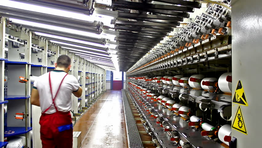 control factory machinery maintenance worker clean Stock Footage Video ...