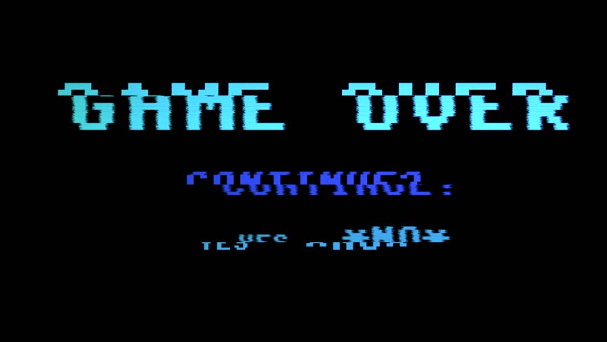 A Videogame Ending Screen Text Stock Footage Video 100 Royalty Free 33392473 Shutterstock 