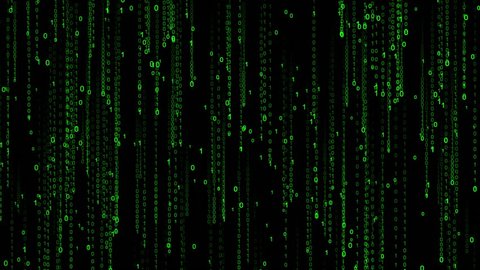 Binary Rain Abstract Backdrop Background Digital Stock Footage Video ...
