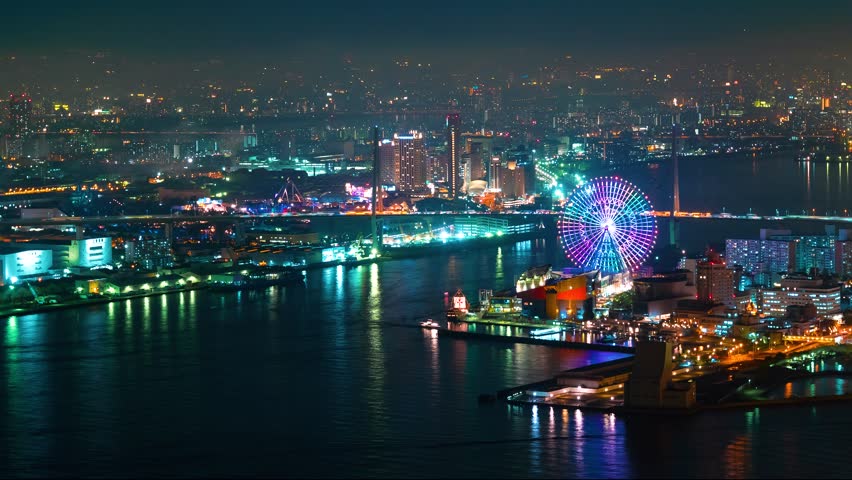 Time-lapse of Osaka Bay at Stock Footage Video (100% Royalty-free ...
