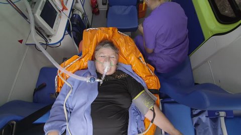 Emergency Medical Service Paramedic Patient Laughing Stock Footage ...