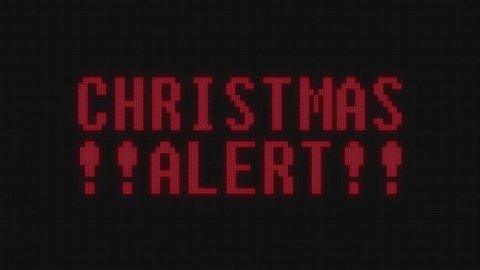 Flashing Red Christmas Alert Warning Word Stock Footage Video (100% ...